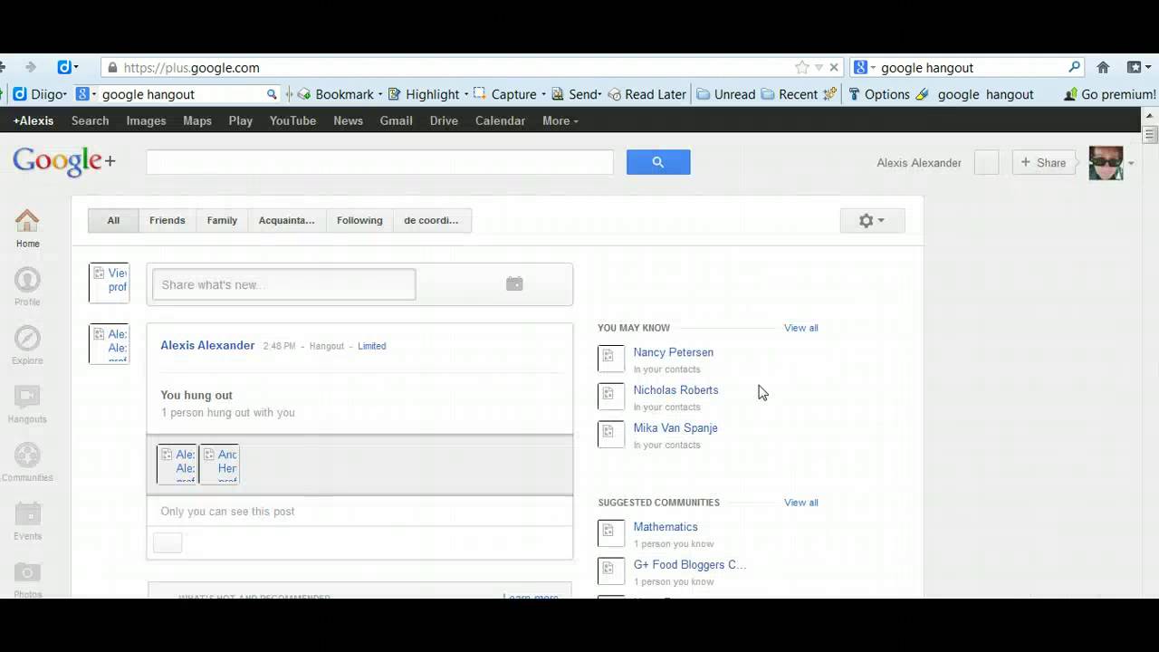 how to use Google Hang out - YouTube