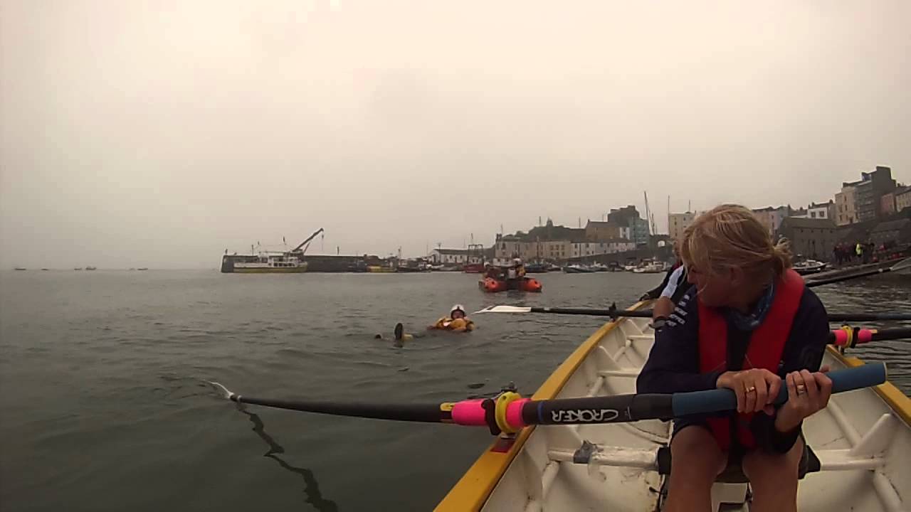 Wiseman`s Bridge Rowing Club - Celtic Longboat Man Over Board View From ...