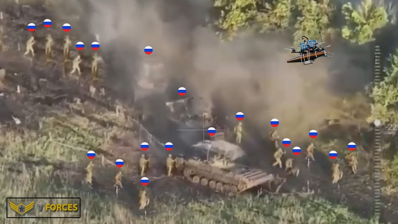 How Ukrainian FPV Drones Destroyed 12 Russian Tanks and Other Vehicles ...