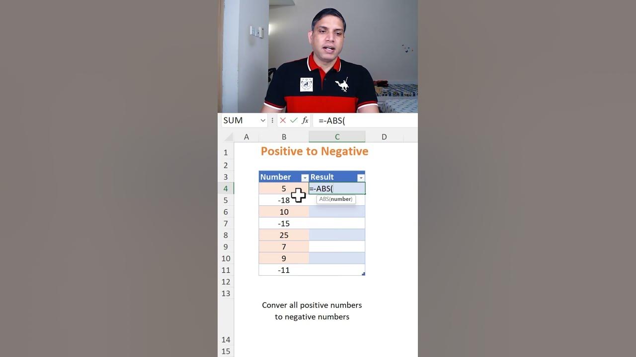 Convert Positive Numbers To Negative In Excel YouTube convert-positive-numbers-to-negative-in-excel-youtube