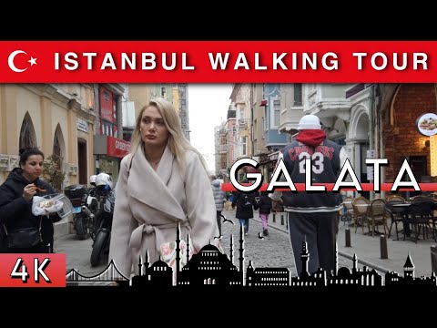 ISTANBUL | GALATA 🇹🇷 Walking tour |March  2023 | 4K HD•60 fps
