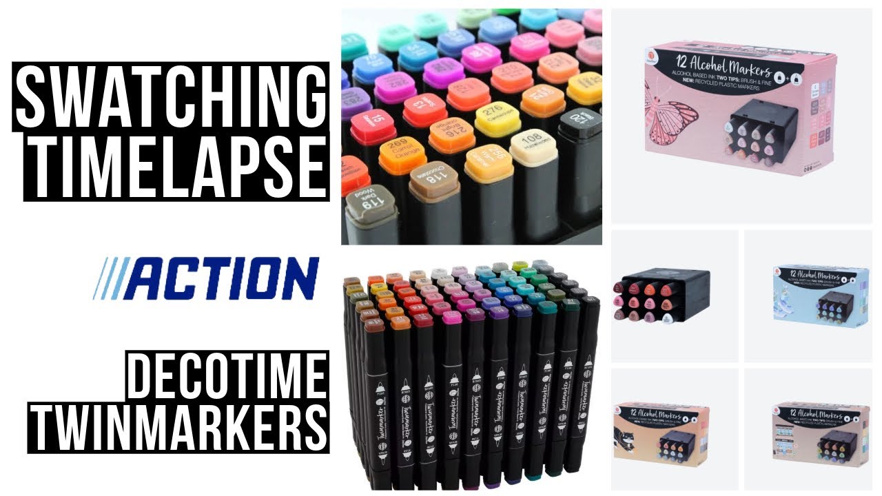 🎨 Swatching 300 DecoTime TwinMarkers | Alcohol-Based Markers ...