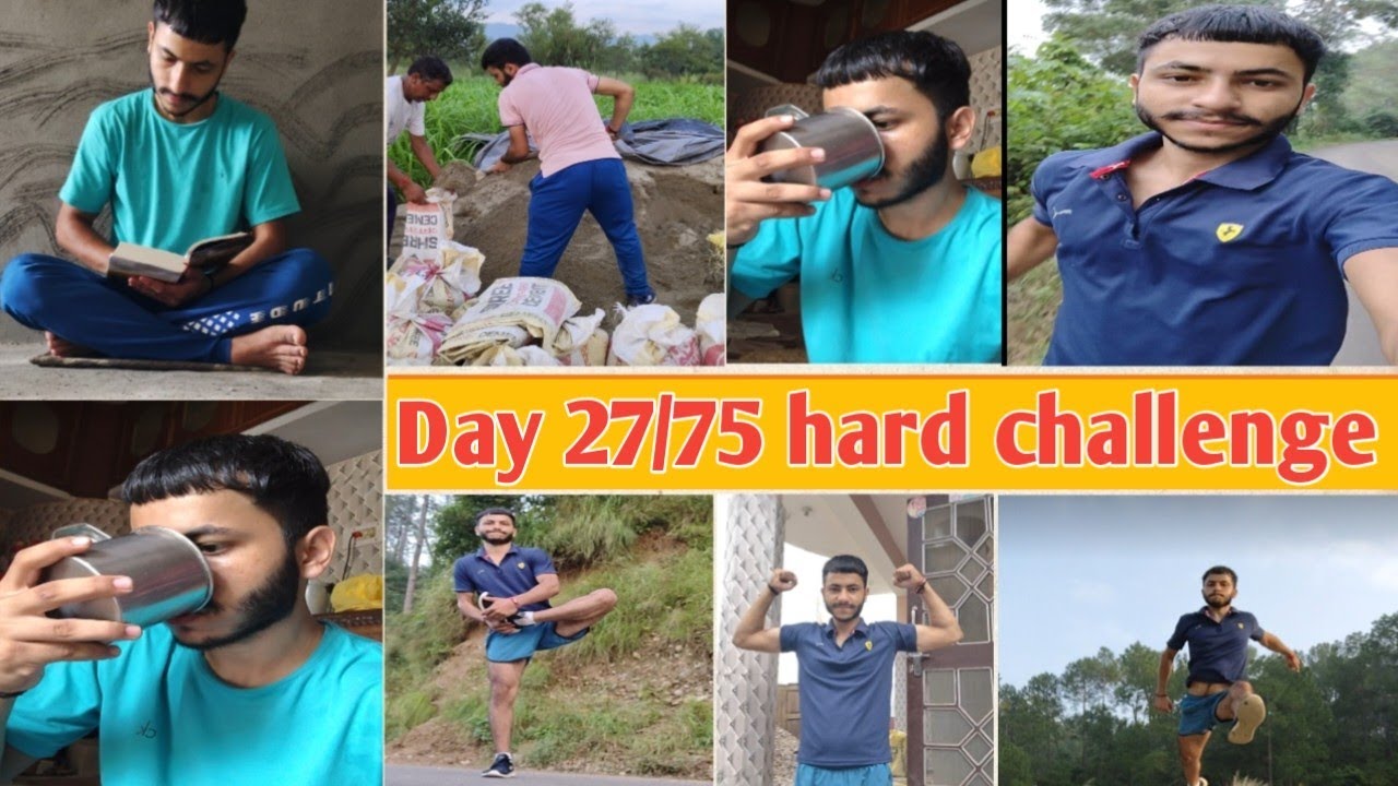 Day 27/75 hard challenge video||Hard challenge vlog ||Fitness Hard ...