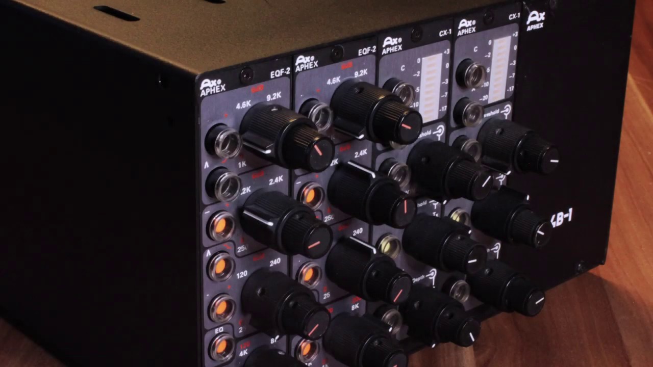 Aphex CX-1 compressor + EQF-2 equalizer + 4b-1 lunchbox - YouTube