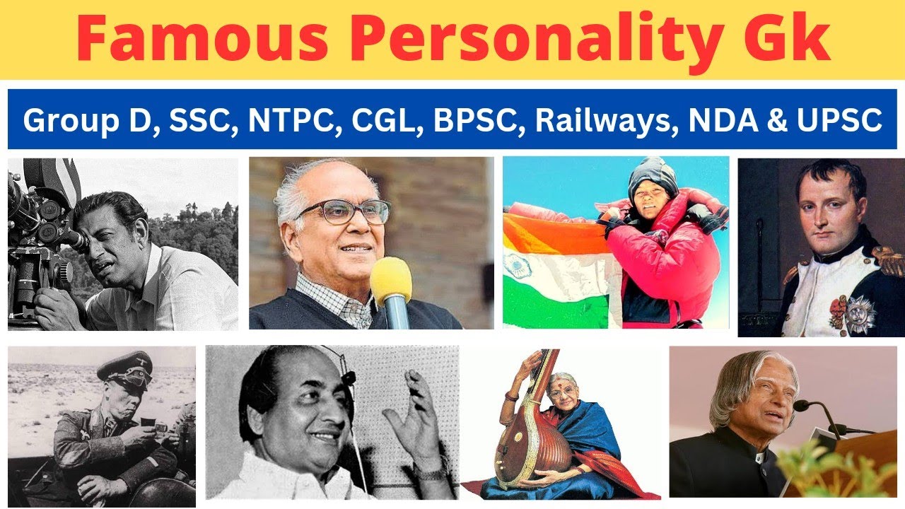 Famous personality Gk Quiz in English // Famous Personalities in India ...