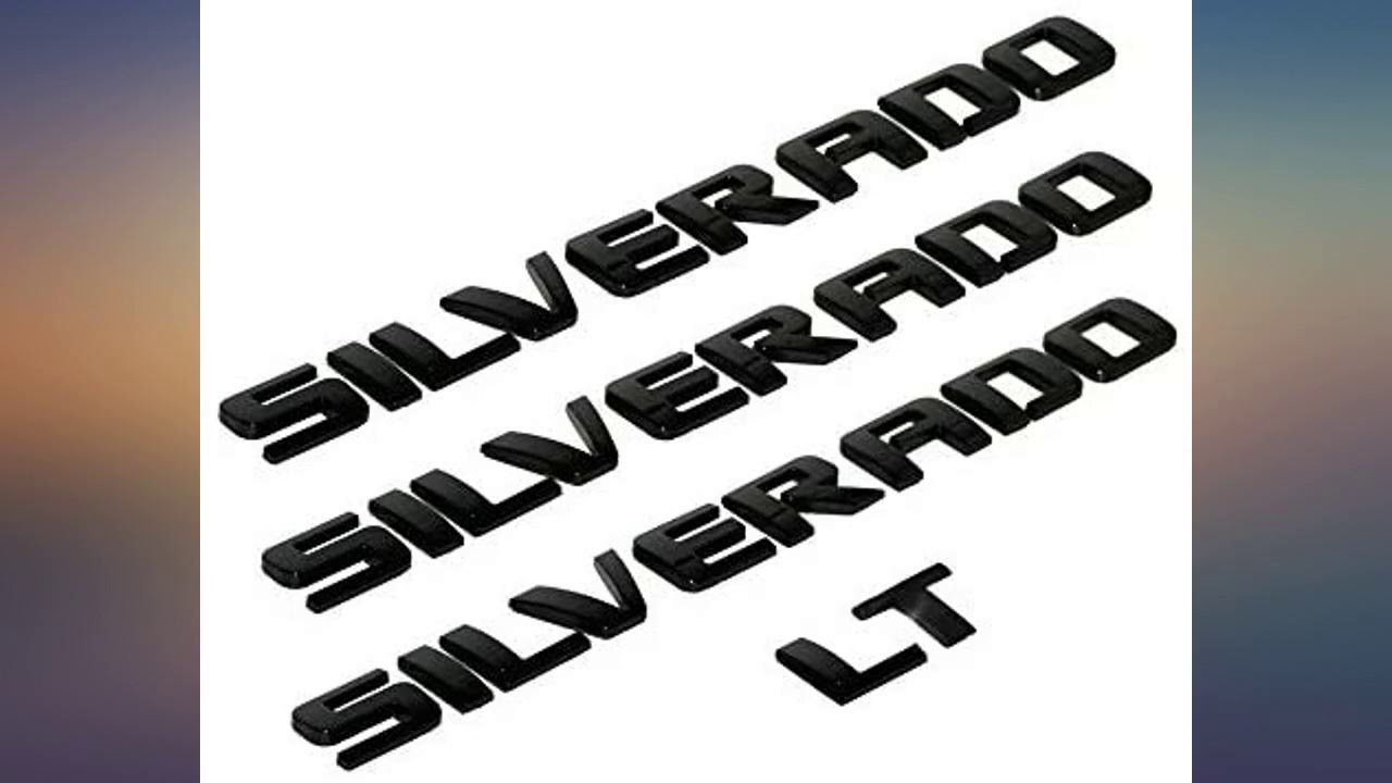3D Raised and Strong Adhesive Decals Letters Badge Fit for Silverado LT ...