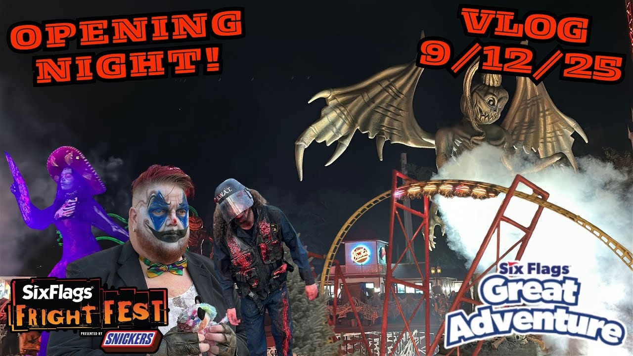 Opening Night of Fright Fest 2025 || Great Adventure VLOG 9/12/25 || A ...