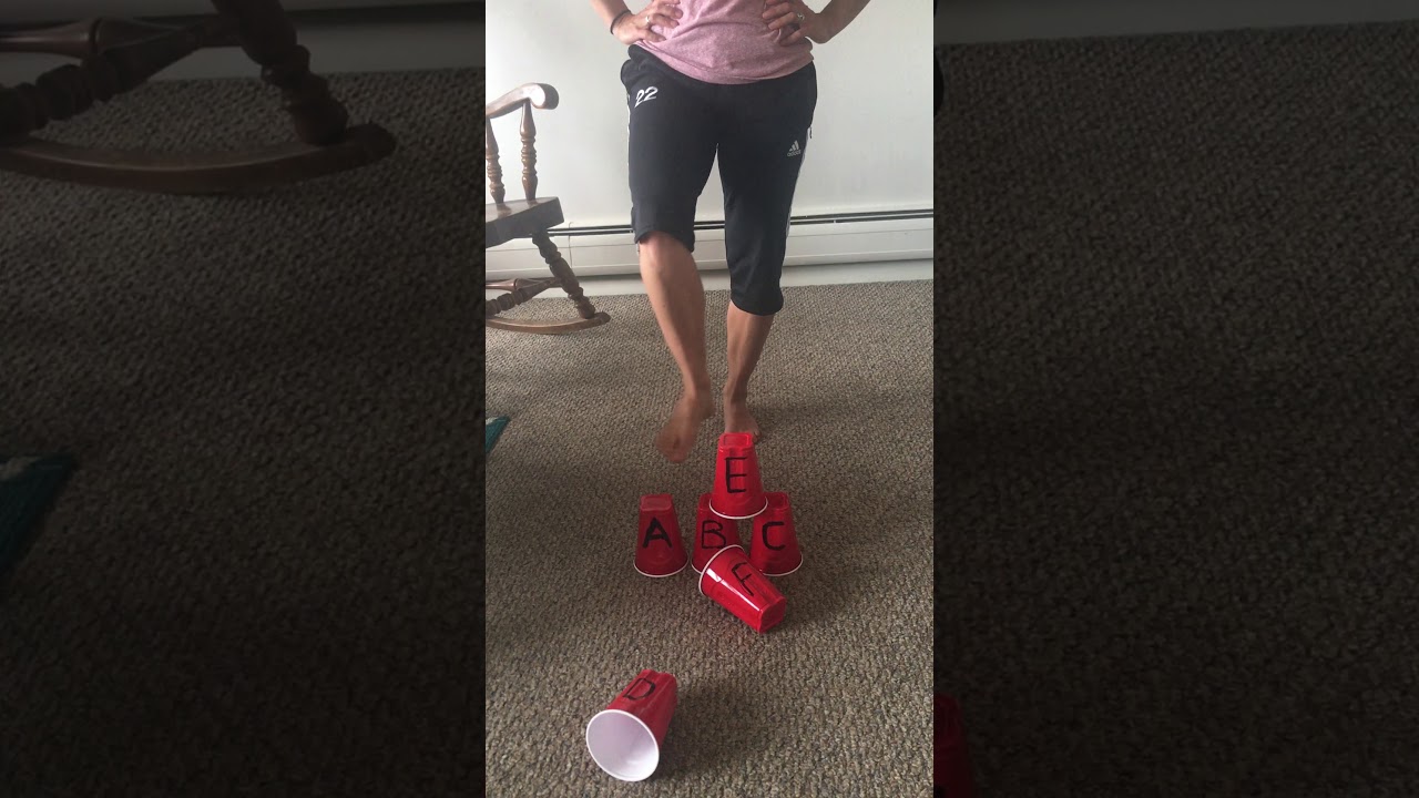 Single Leg Balance with Cups - YouTube