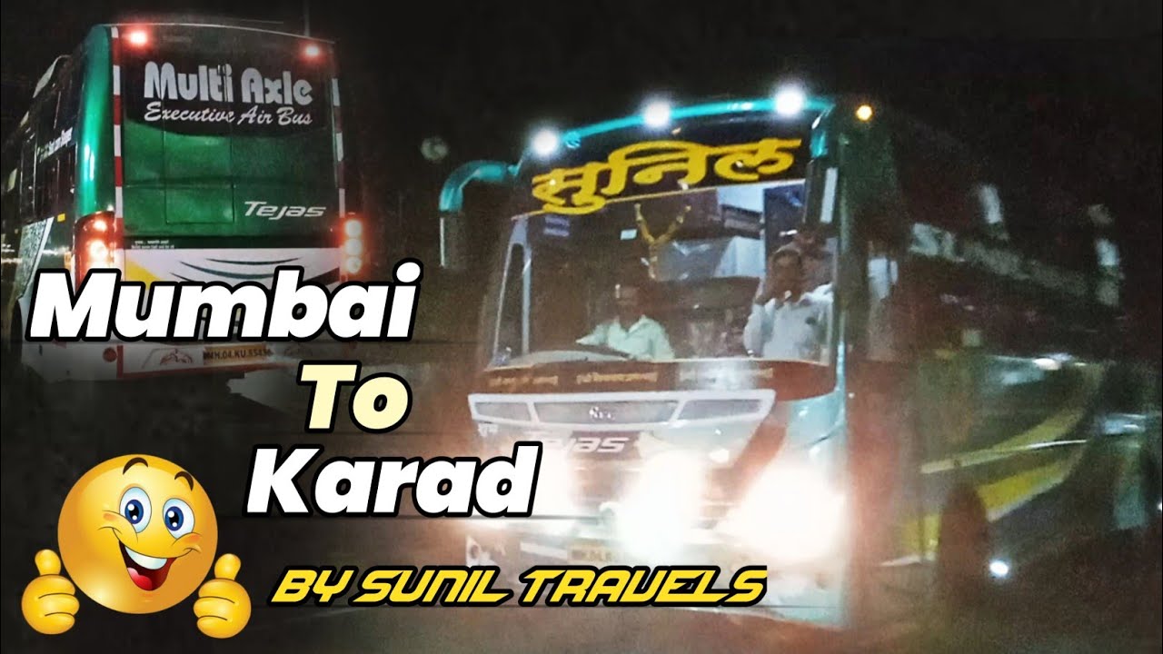 Sunil Travel - Slepper bus | Mumbai To Karad Full journey - YouTube