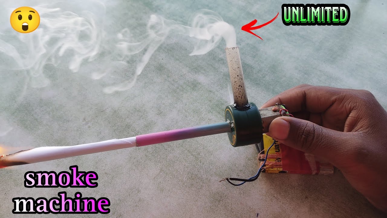 Making Mini DC Motor Smoke Machine At Home || Electric Smoke Creating ...