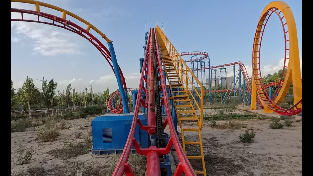 Roller Coaster front seat onride Mounted 4K 60FPS POV Aksu Fengquanhe ...