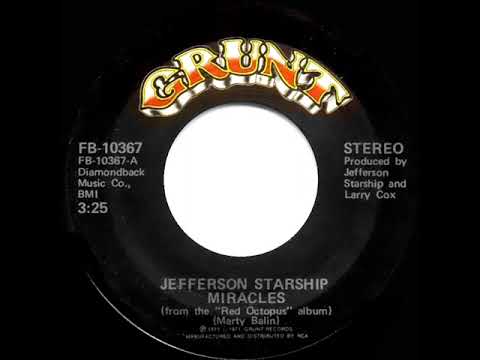 1975 HITS: Miracles - Jefferson Starship (a #2 record--stereo 45 single ...