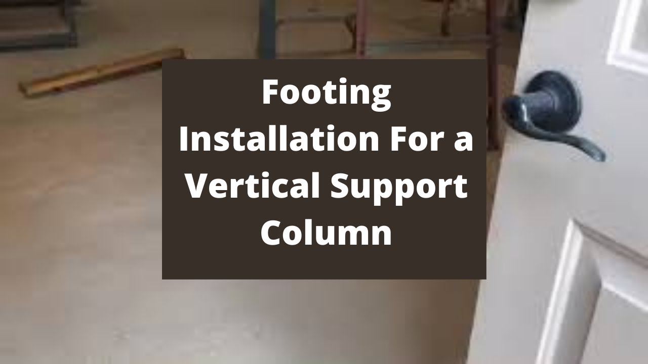 Footing installation for a vertical support column - YouTube