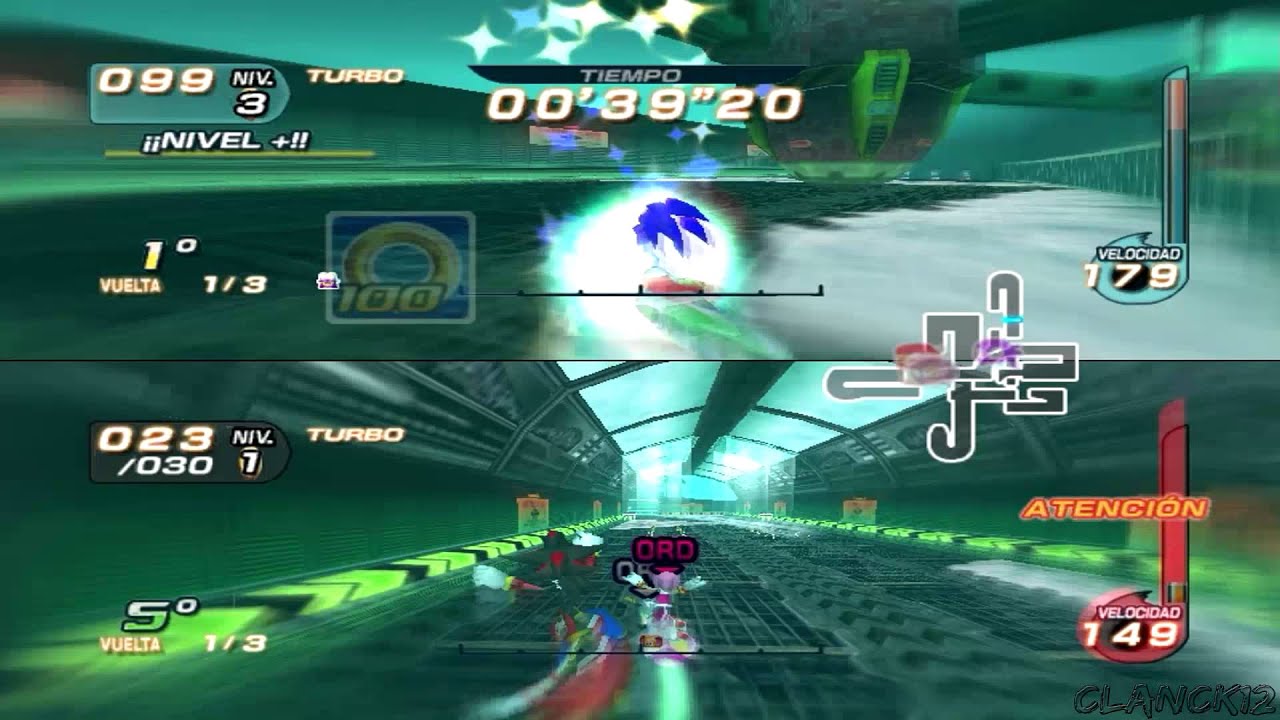 Sonic Riders 60fps: Egg Factory/Ice Factory (2 jugadores) - YouTube