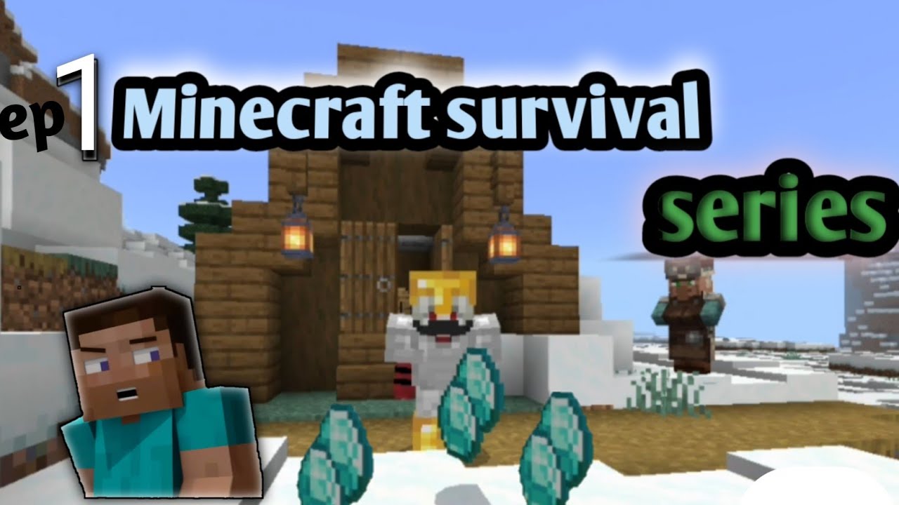 Minecraft PE Survival Series Ep 1 in 1.21 🔥 | Made OP Survival Base ...