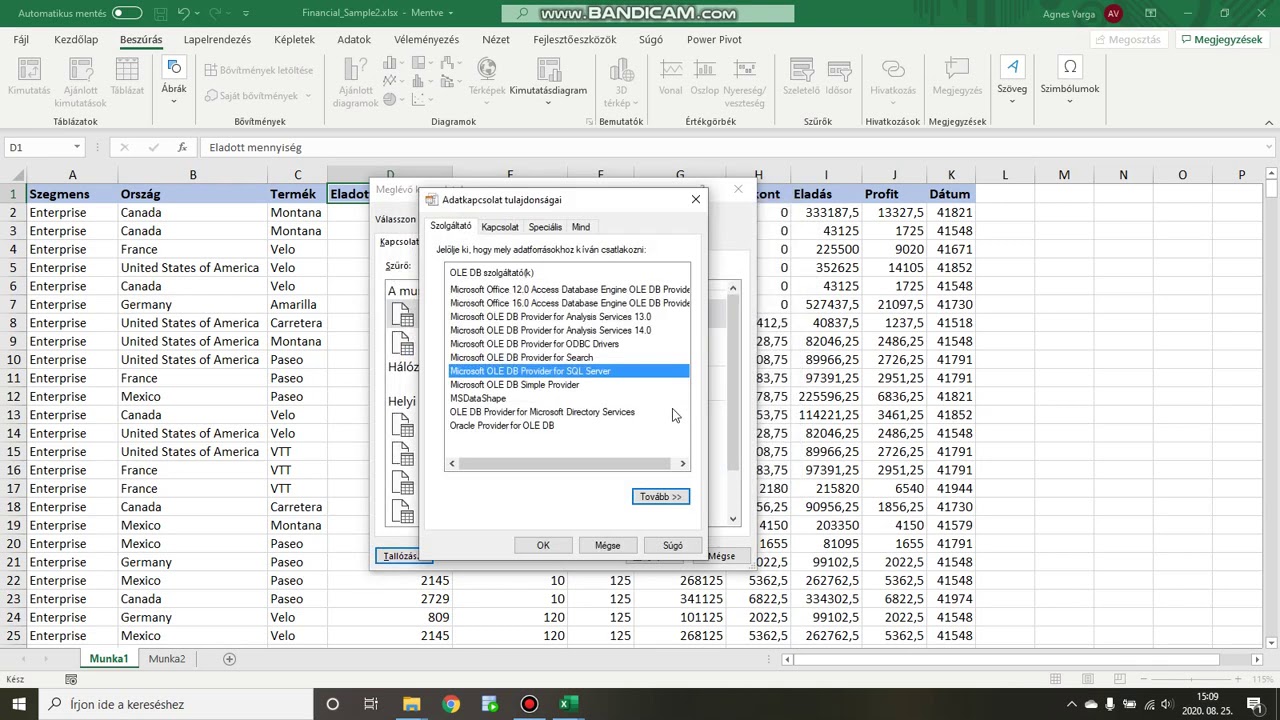 Excel Pivot tábla adatforrás kiválasztása - YouTube