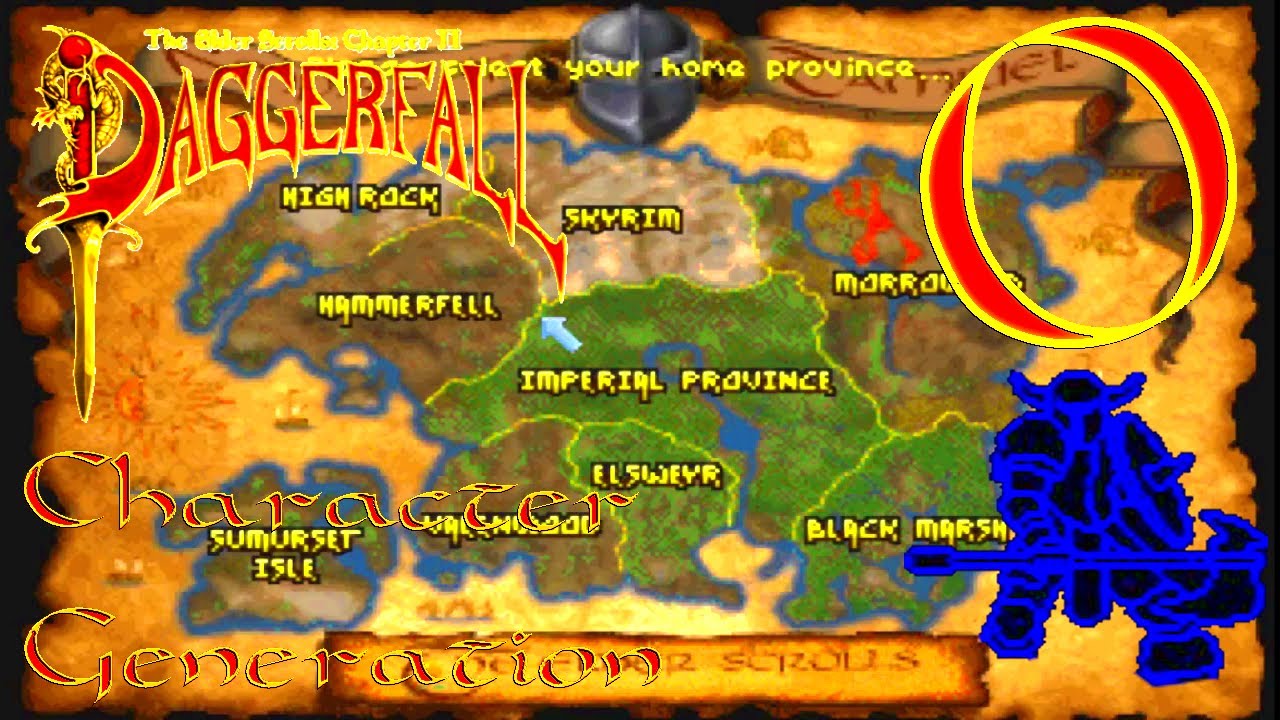 [Warrior] The Elder Scrolls II: Daggerfall [0] | Character Creation | Biography | Stats - YouTube