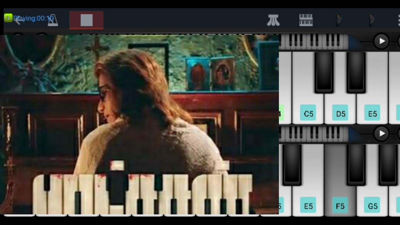 Ratsasan villain music | Christopher piano | easy tutorial on mobile ...