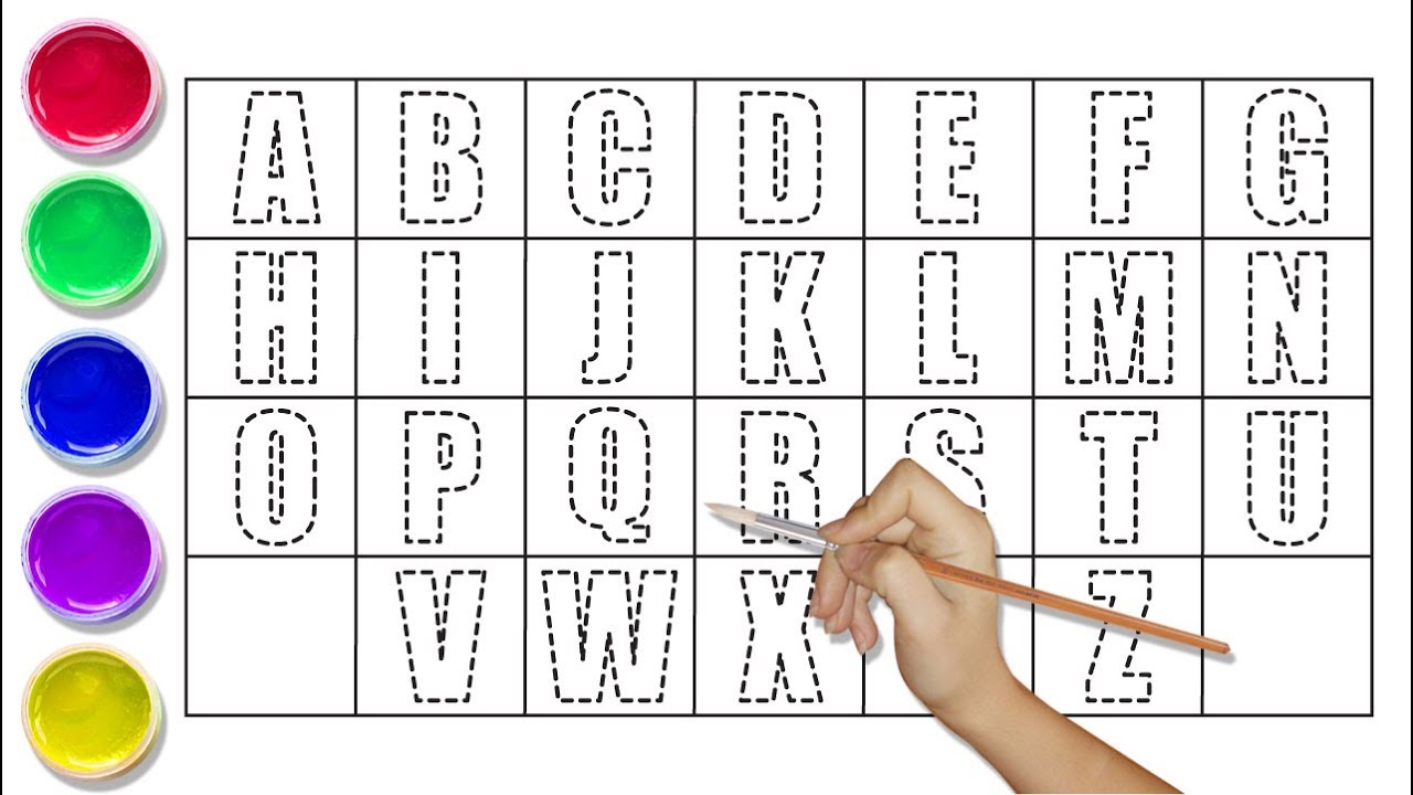 Learn to Write Your ABCs! and Count to 10 - Tracing & Coloring - YouTube