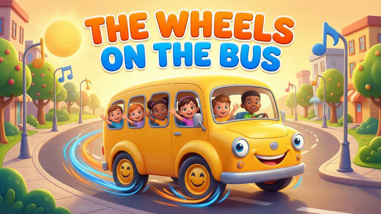 🚌🎶 The Wheels on the Bus | Fun English Song & Lesson for Kids - YouTube