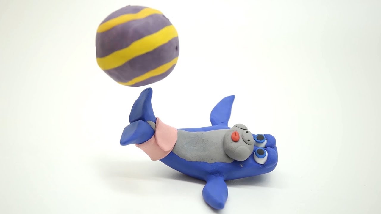Baby Shark Circus Time Play Doh Stop Motion Movie Kids Cartoon Video ...