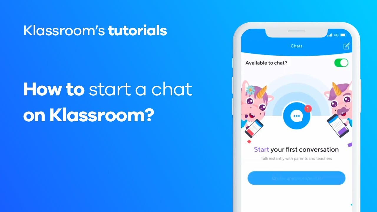 How to start a chat on Klassroom? - YouTube