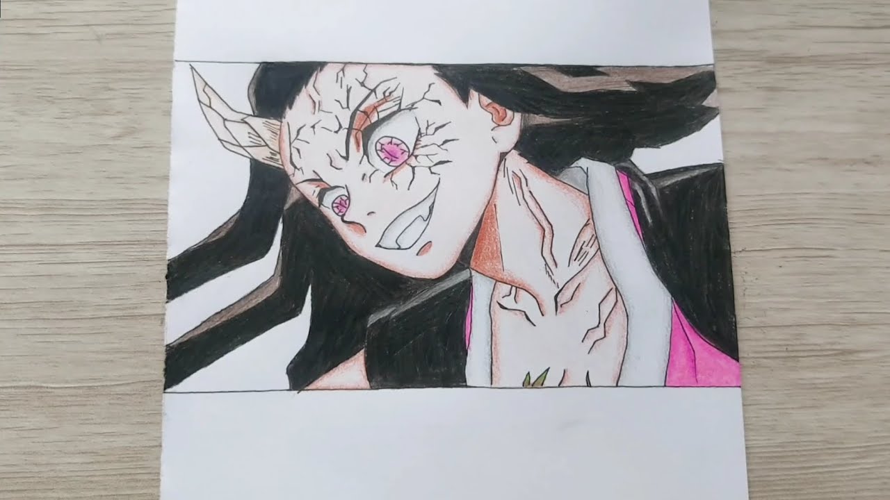 drawing Kamado Nezuko from Demon Slayer anime tutorial - YouTube