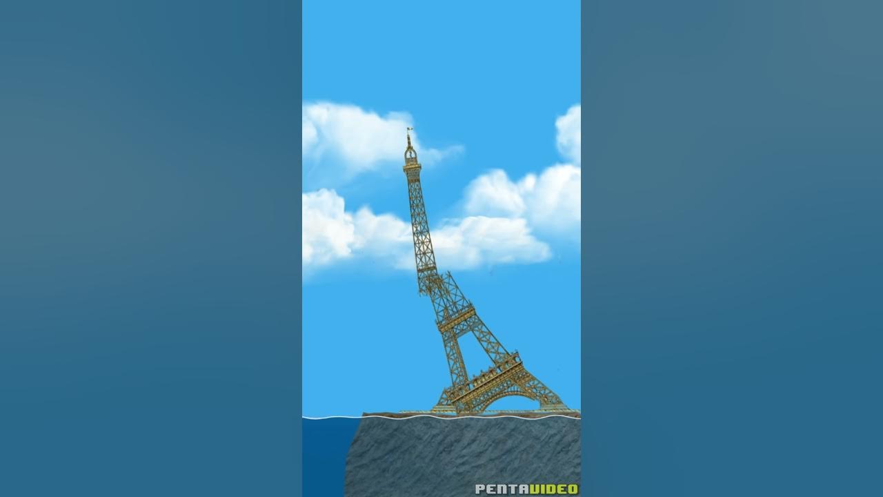 Eiffel Tower collapse 😱 #shorts #shortvideo #funny - YouTube