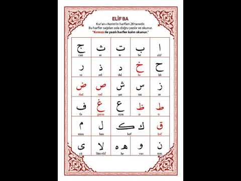 Arapça Harfler-  - okunuşu