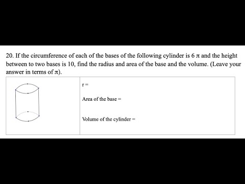 [Math] If the circumference of each of the bases of the following ...