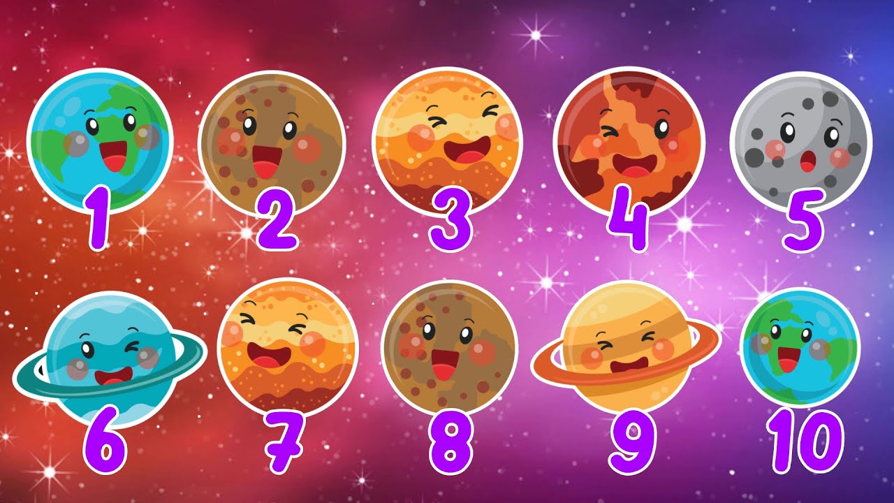 10 Little Planets | Numbers Song | Kids Songs | #kidzstation - YouTube