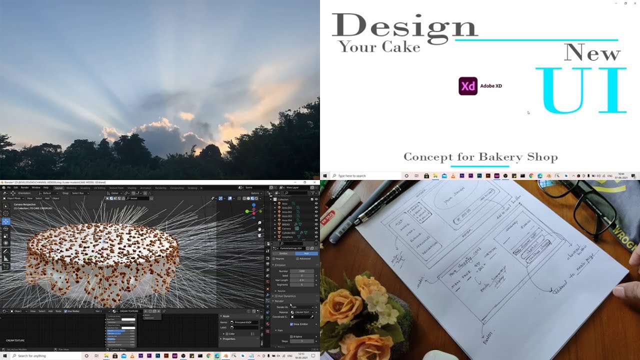 Design Your Cake New UI Concept For Bakery Shop | Adobe XD ( Wireframe ...