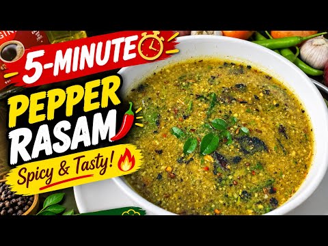 Easy Pepper Rasam in 5 Minutes | Spicy & Delicious | Rinoza’s Recipes!