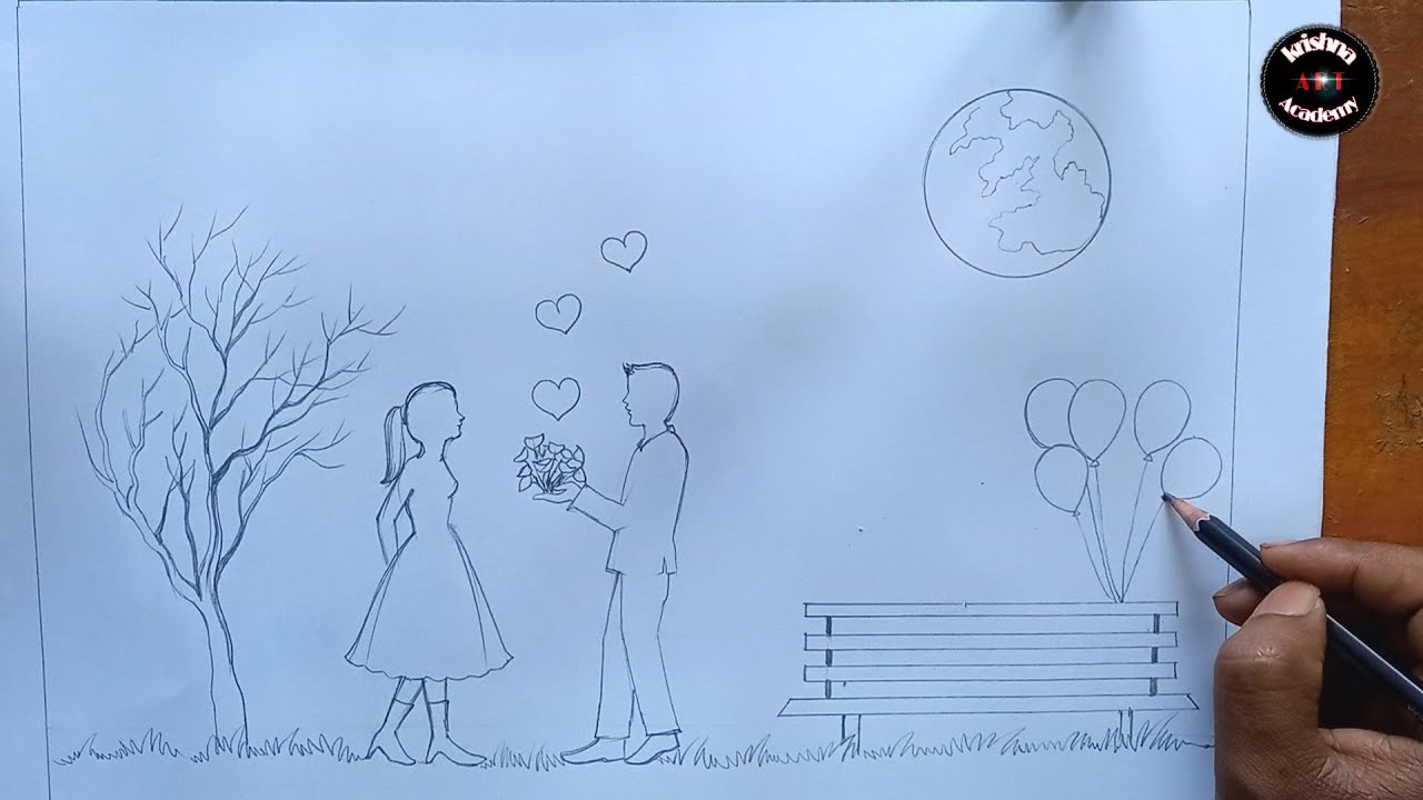very easy propose day drawing/propose day drawing step by step/easy ...