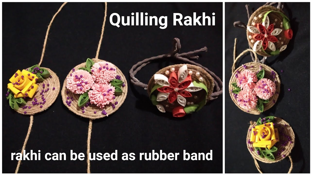 Handmade quilling rakhi By Art Container - YouTube
