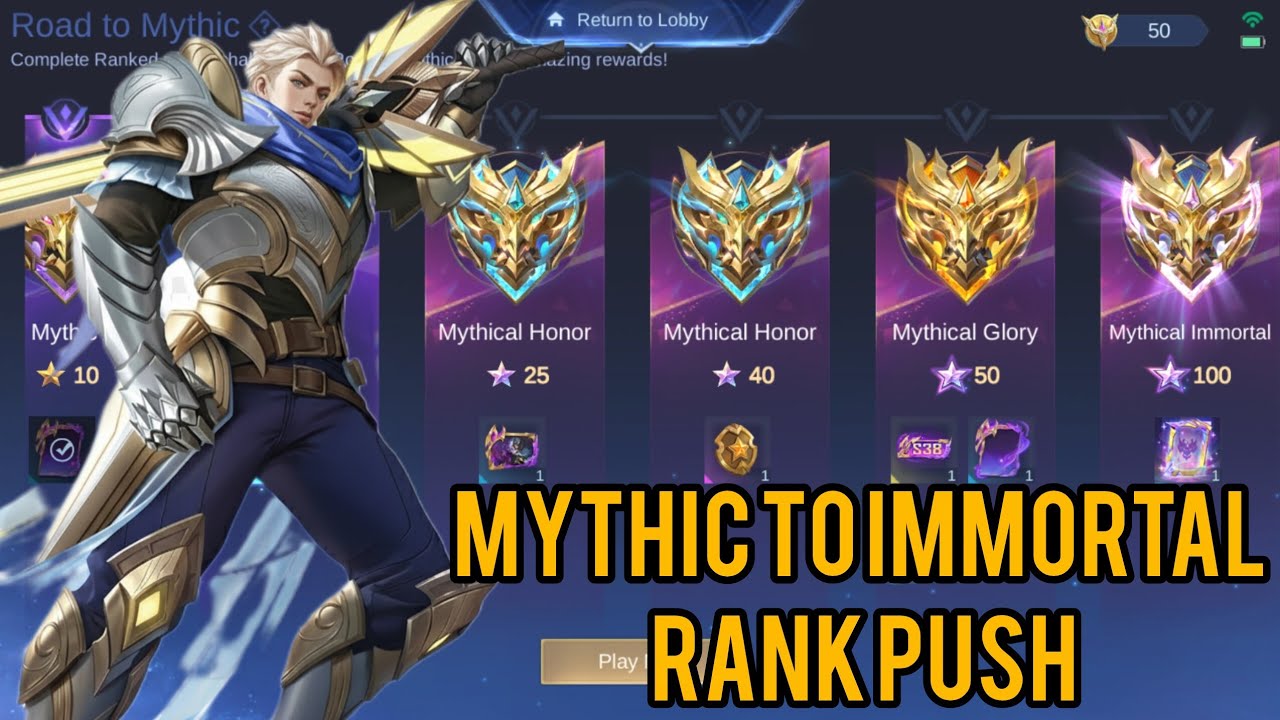 MYTHIC TO IMMORTAL RANK PUSH LIVESTREAM WITH ONLY JUNGLER AND GOLD LANE ...
