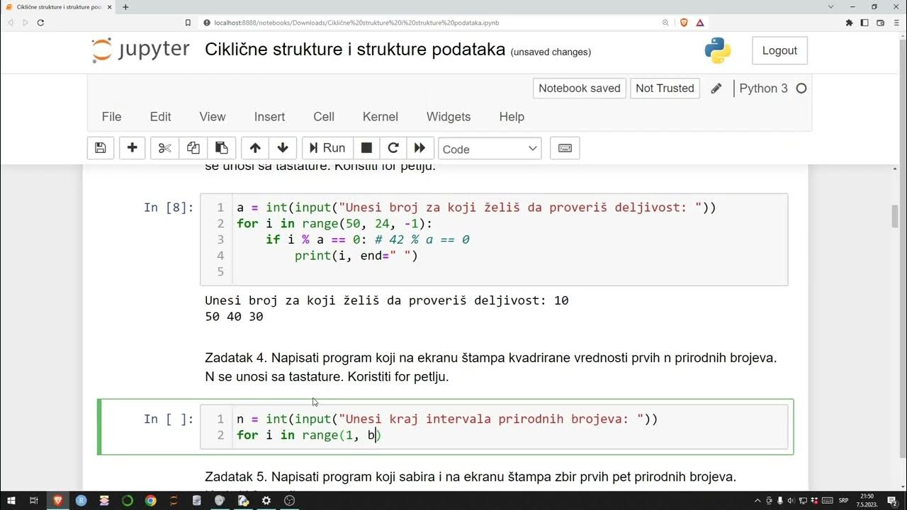 Ciklične strukture i strukture podataka - YouTube