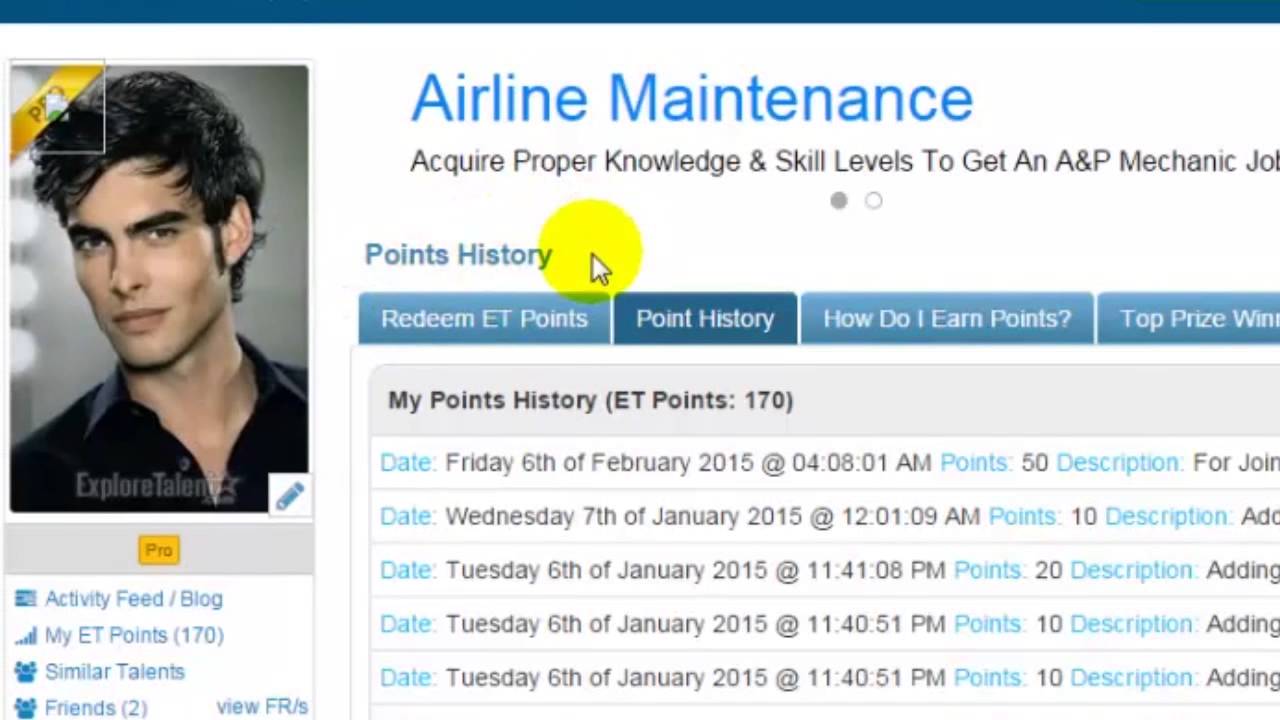 Explore Talent Profile l How To Earn, View & Redeem ET Points - YouTube
