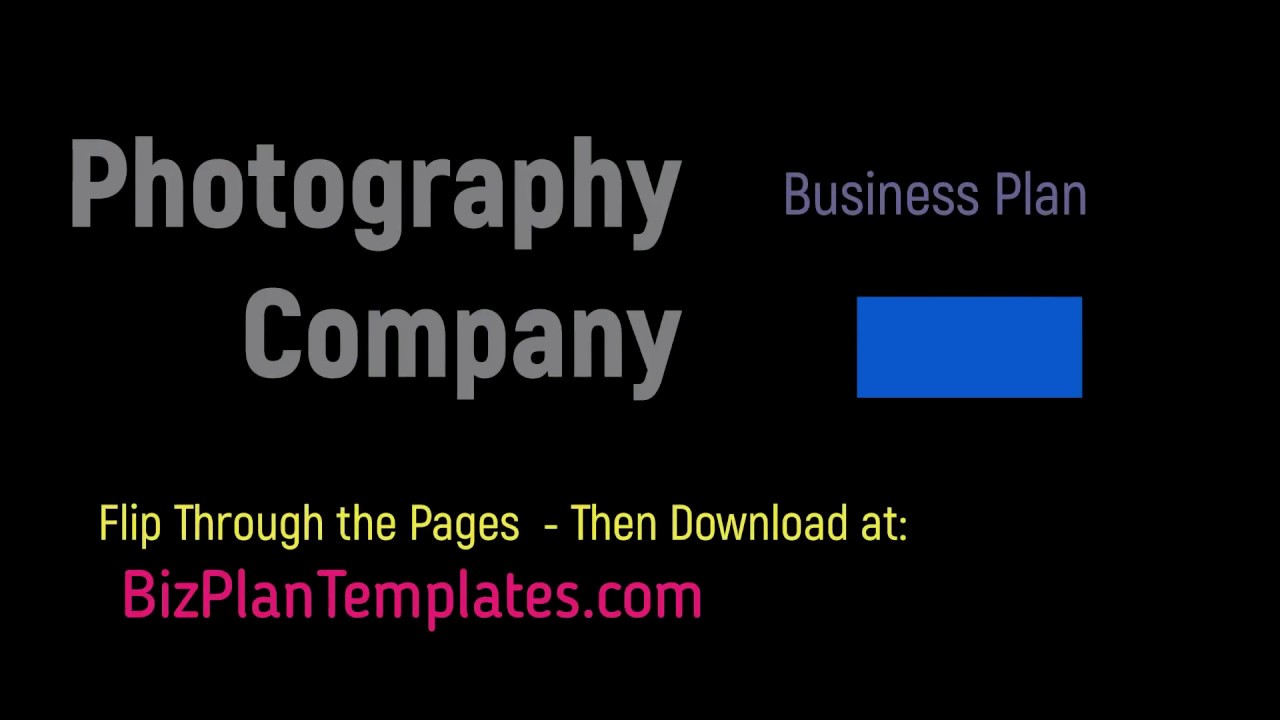 Photography Company Business Plan _ Template, Example, Sample - YouTube