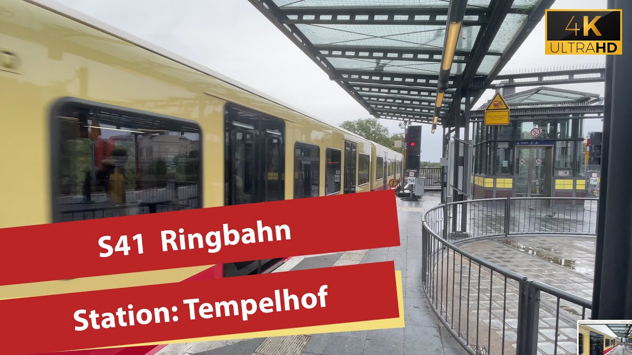 (4K) S-Bahn Berlin: S41 Ringbahn Einfahrt Tempelhof - YouTube