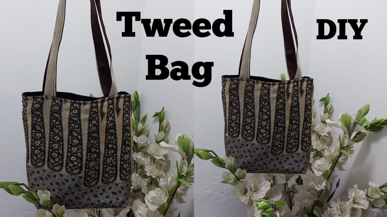 DIY Tweed Bag SewingTutorial, Easy Tote Bag - YouTube