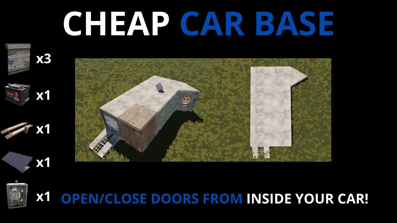 CHEAPEST CAR BASE | Rust Base Design - YouTube