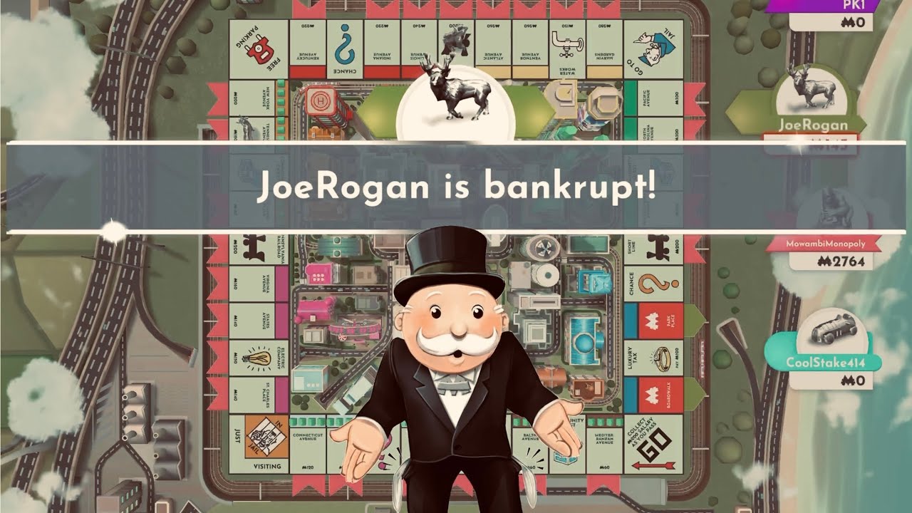 MONOPOLY GAME - JOE ROGAN IS BANKRUPT!!! - USA STREETS BOARD 🇺🇸 - EPIC ...
