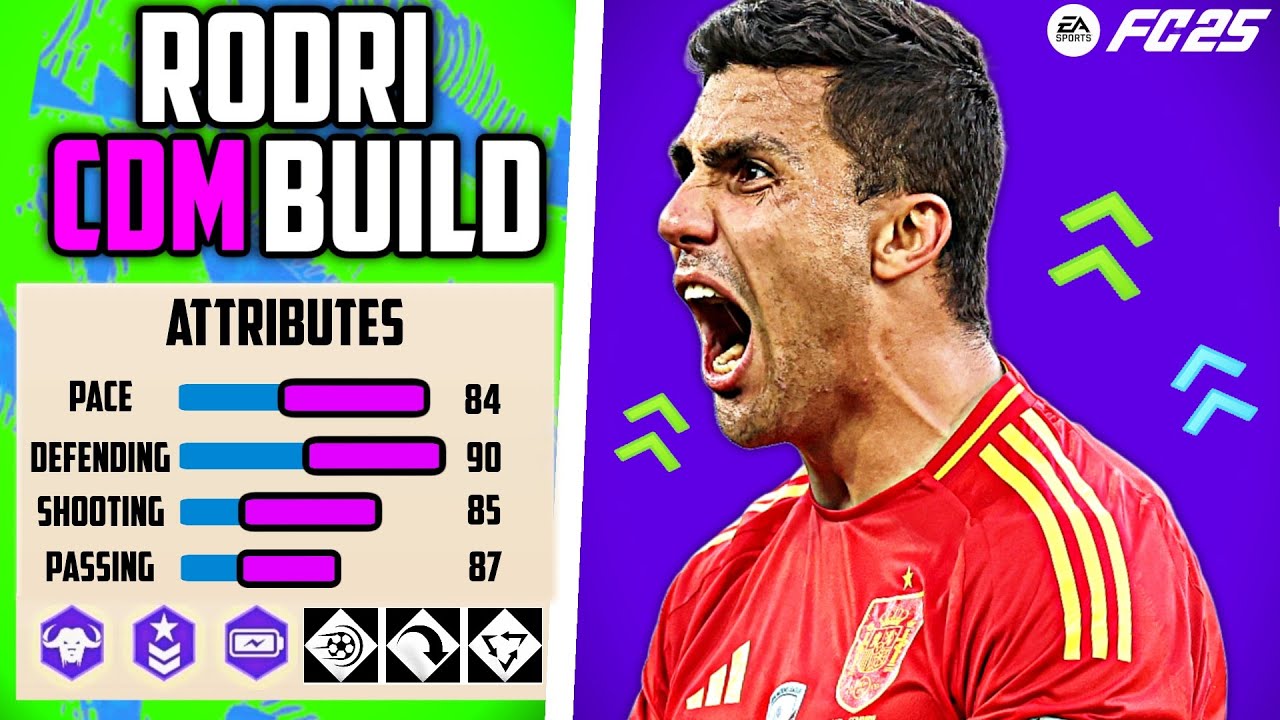 THE BEST *META* CDM RODRI BUILD EA FC 25 Pro Clubs - YouTube