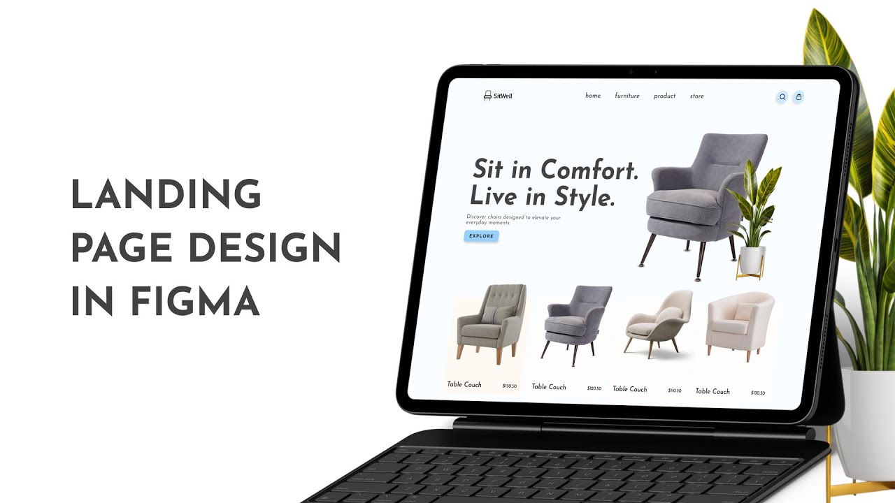 Landing page design in figma for beginners | figma design - YouTube