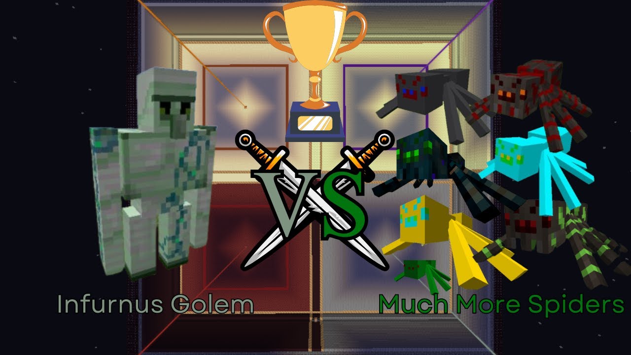 Infurnus Golem vs Much More Spiders | Minecraft 1.7.10 - YouTube