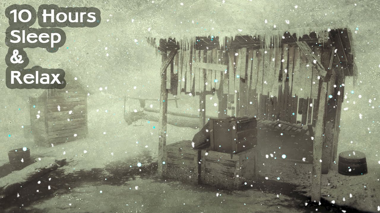 STRONG WINTER WIND with howling on the background of an old barn - 10 ...