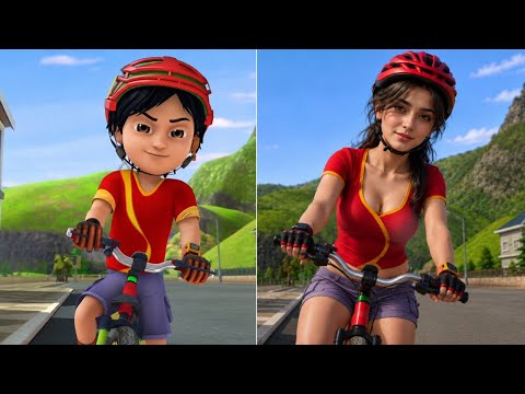 Shiva Cartoon Character In Real Life But Female || Shiva Cartoon Ka Female Version 