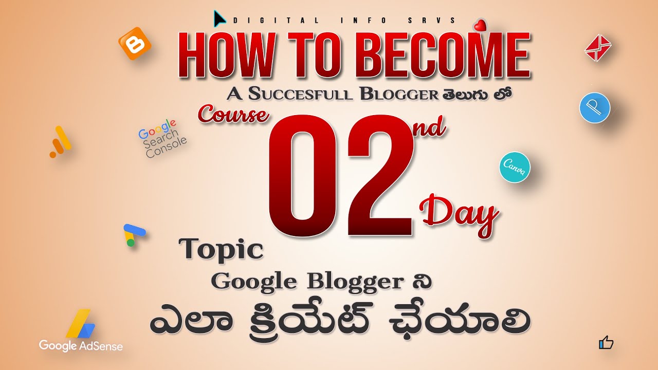 How to Creating Blogger in Telugu | 90 days blogging course in Telugu ...