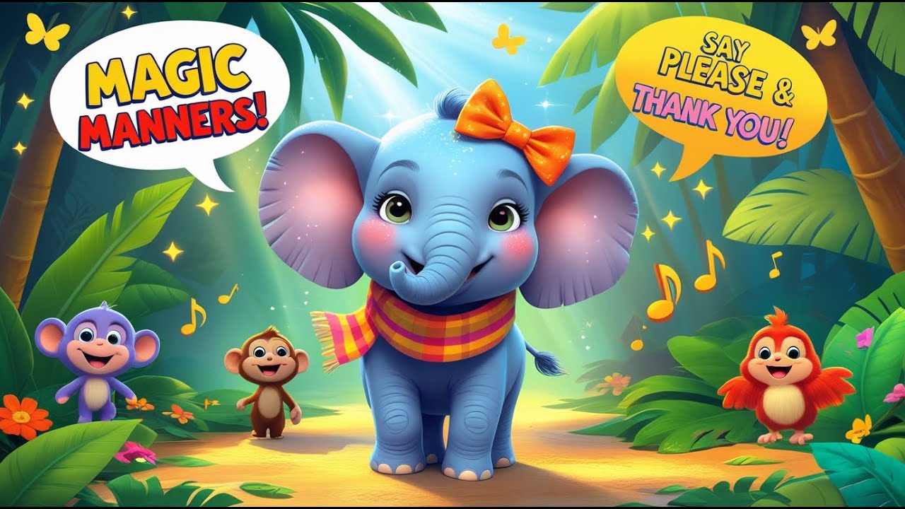 🐘🌟 Magic Manners with Ellie the Elephant | Learn to Say Please & Thank ...